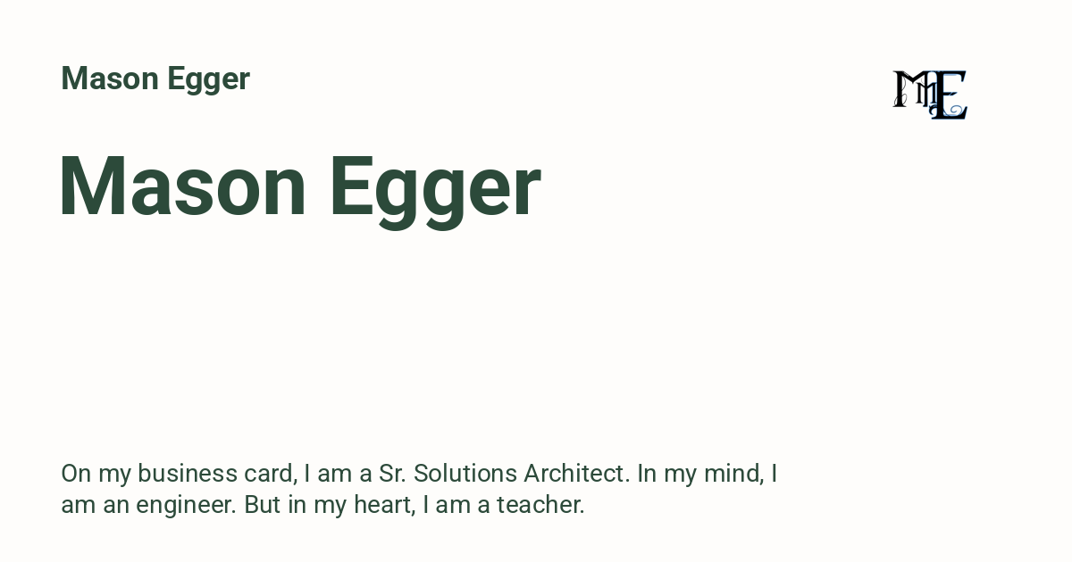 Mason Egger - Mason Egger